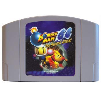 ASMGroup Nintendo N64 Video Gamess Game Cartridge - Bomberman the second attack English Language for 64 bit USA Version Video Game Cartridge Console