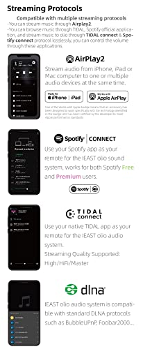 iEAST Olio AirPlay 2 Streaming Audio Receiver Adapter Works with Siri WiFi and Bluetooth Spotify&Tidal Connect Direct Multiroom Multizone Supporting 192khz/24bit Hi-Res Audio