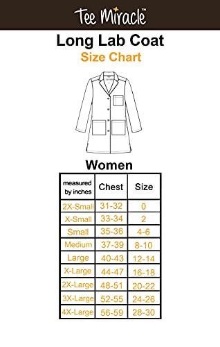 Custom Embroidered Womens Medical Laboratory Coats - Add Your Name or Text - Long Sleeve 3-Pocket Long Lab Coats