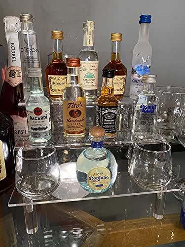Grarry Acrylic Risers Display Shelf, 9” Perfume Organizer Stand, Acrylic Riser for Display Compatible with Funko POP Shelf, Acrylic Display Stands for Cupcake Stand Cologne Organizer Perfume Holder