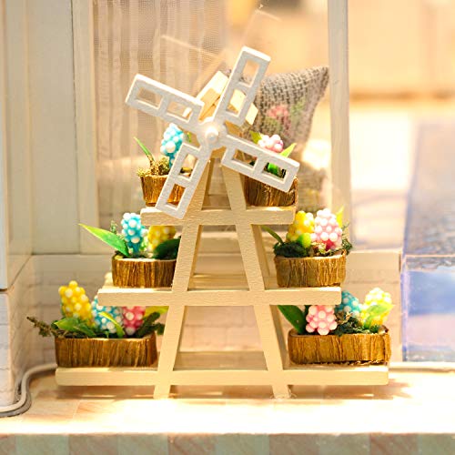 Flever Wooden DIY House Kit, Miniature with Furniture, Creative Craft Gift for Lovers and Friends (Mermaid Tribe)