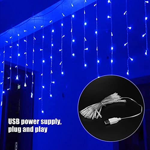LED Curtain String Light, Fairy String Lights Decorative String Lights USB Power Supply for Wedding Party Home Garden for Outdoor Indoor Wall Decorations
