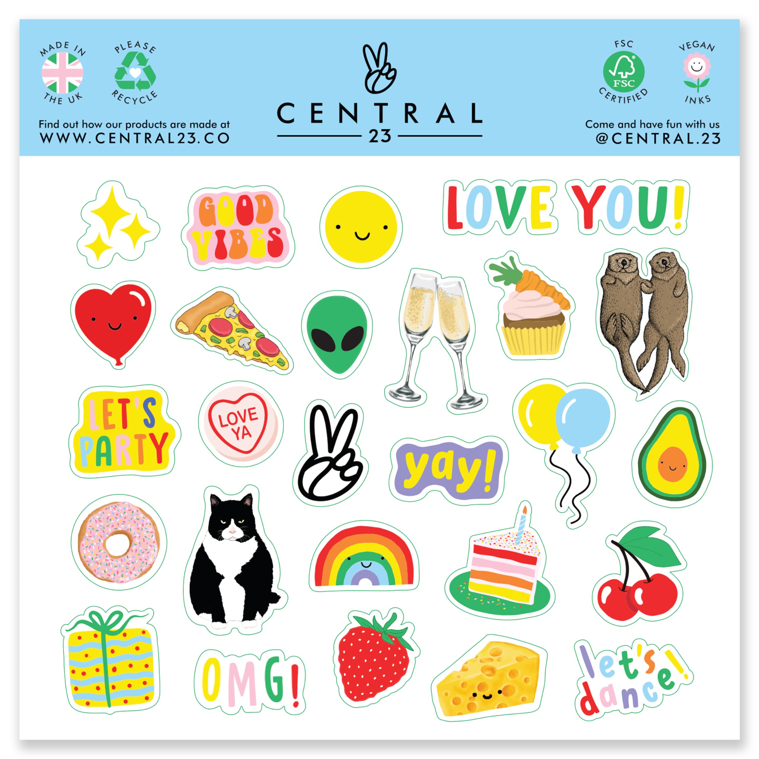 CENTRAL 23 - Happy Birthday Card - 'Never Pug-Get' - Cute Dog Pun - Birthday Cards for Him Her Men Women - Comes with Stickers