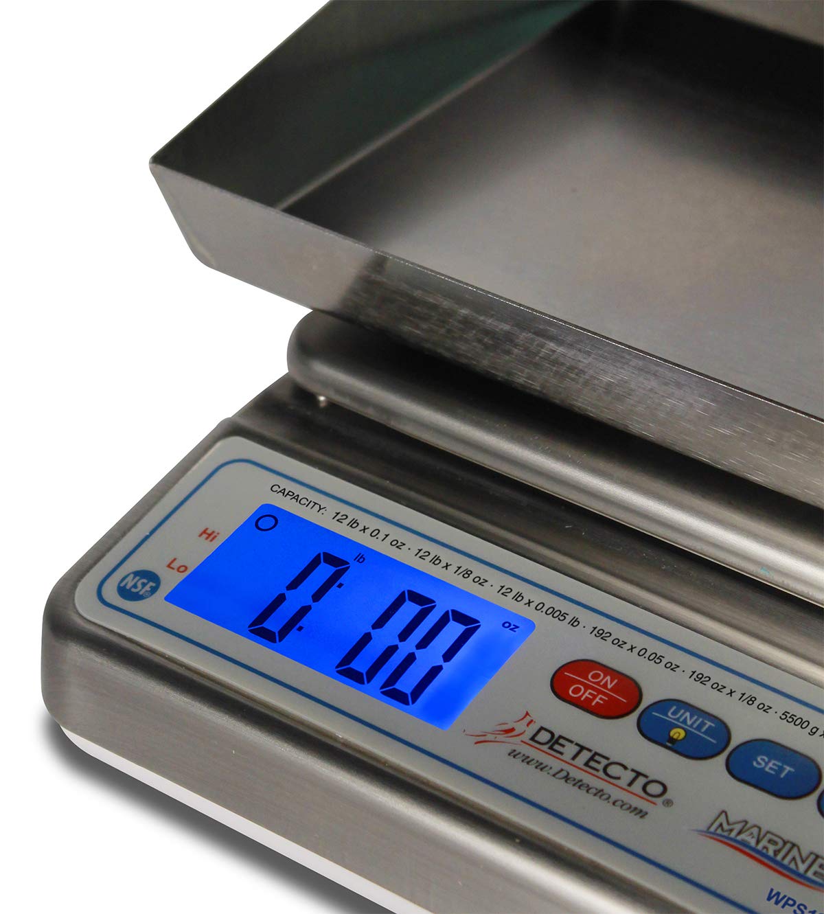 Detecto, Wet Diaper Scale, Mariner Waterproof IP67, 12-lb Capacity, 7.5" X 9.75"