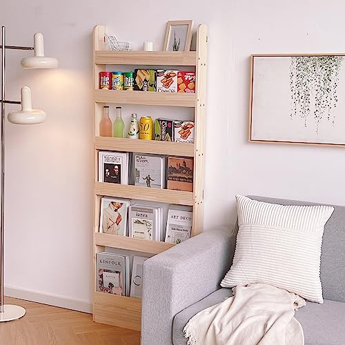 Heehee Solid Wood Bookshelf Bookcase Book Shelf Organizer for Books, Toy Storage Bookshelf Rack Wall for Kids and Adults (Width 23.6in (60CM))