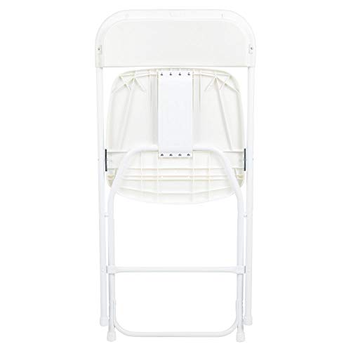 Flash Furniture Hercules™ Series Plastic Folding Chair - White - 2 Pack 650LB Weight Capacity Comfortable Event Chair-Lightweight Folding Chair