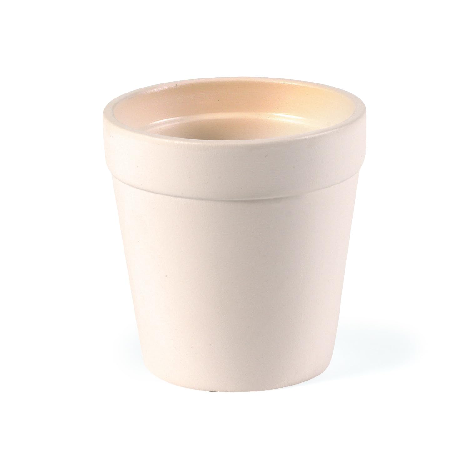 Fun Express Mini Flower Pots Bulk Ceramic - Set of 12 Unfinished White Ceramic Pot for Kids - Color Your Own Class Pack - Great for Classrooms, Art Class and Camp Craft Projects