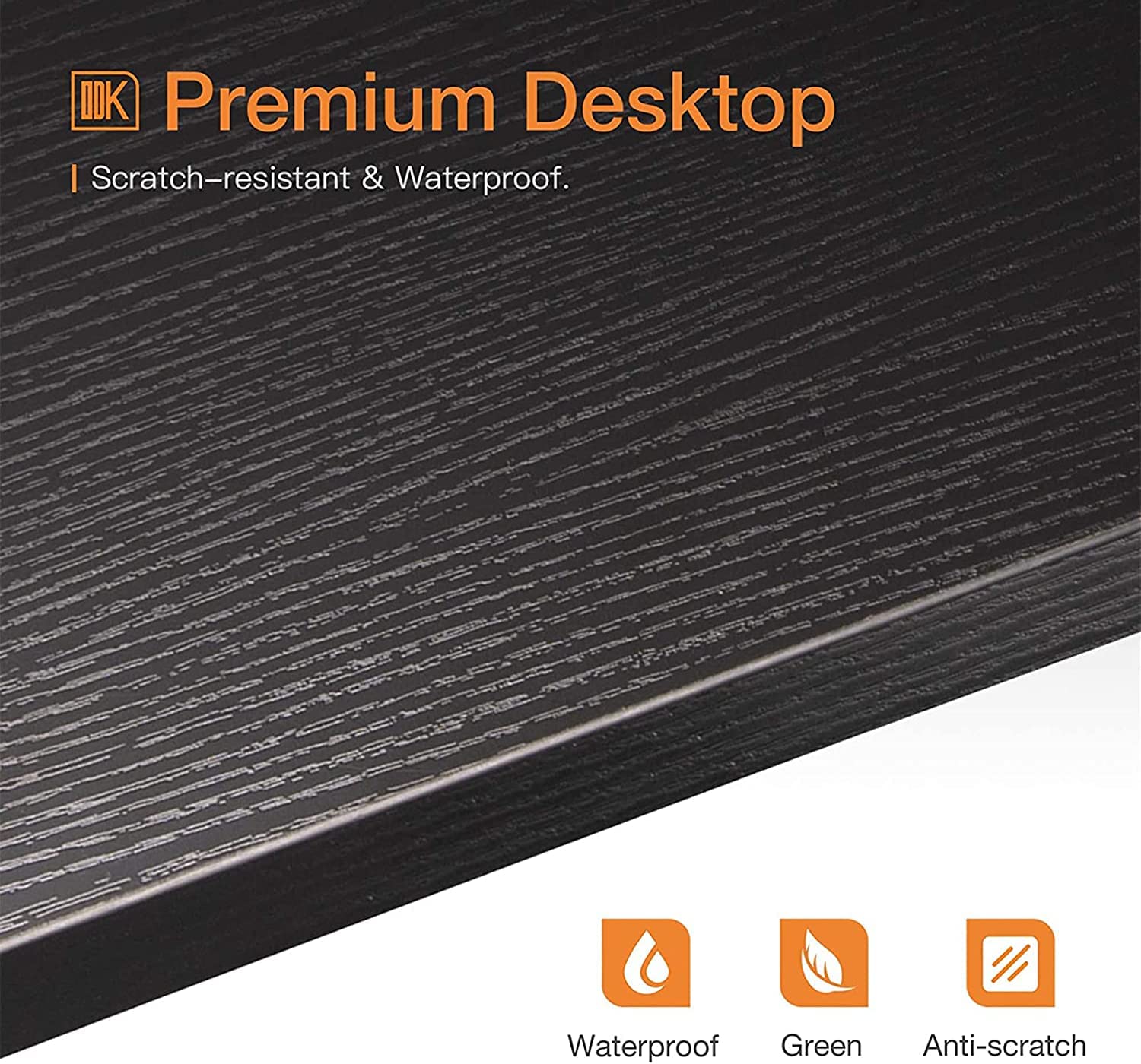 EVETEE Corner Desk, Small Space Saving Desk, Solid Steel Frame, Small Space Display Bracket, Durable Wooden Desktop, Easy to Assemble, Suitable for use as Dresser, Desk, and Office Desk (Black)