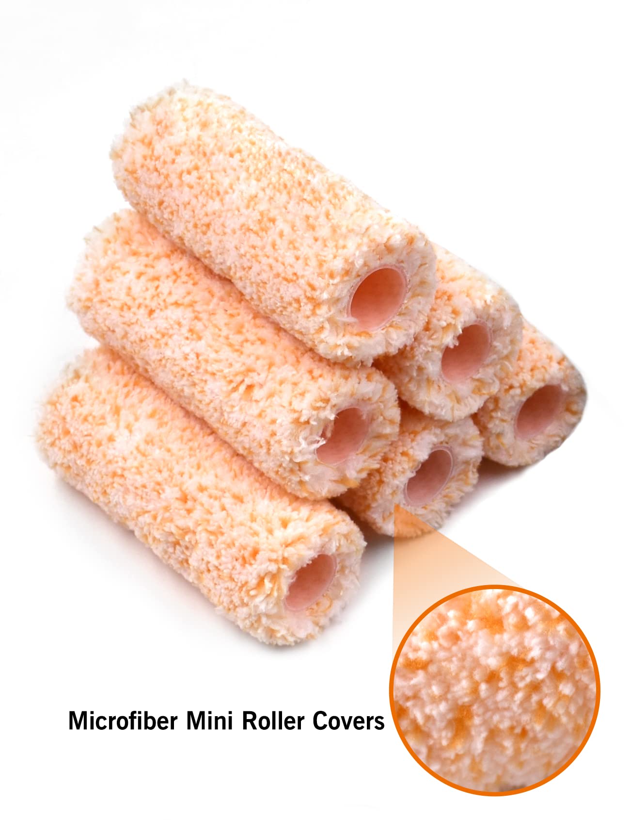 ROLLINGDOG Mini Roller - 4 Inch Jumbo Microfiber Small Paint Roller Covers 3/8” Nap