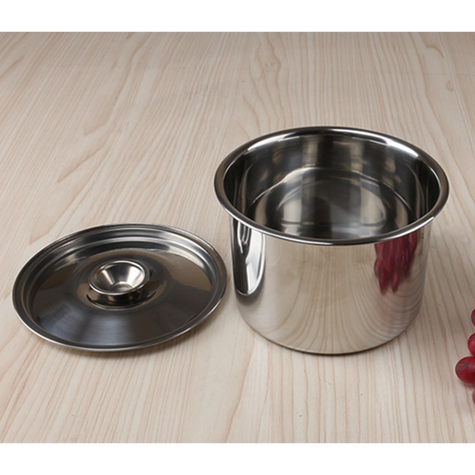 Stock Pot with Lid, Stainless Steel Pot for Soup, Stew, Seafood, Stew Pot, Soup Seasoning Container, Pot for Cooking (Large 43x43cm/16.92x16.92in)