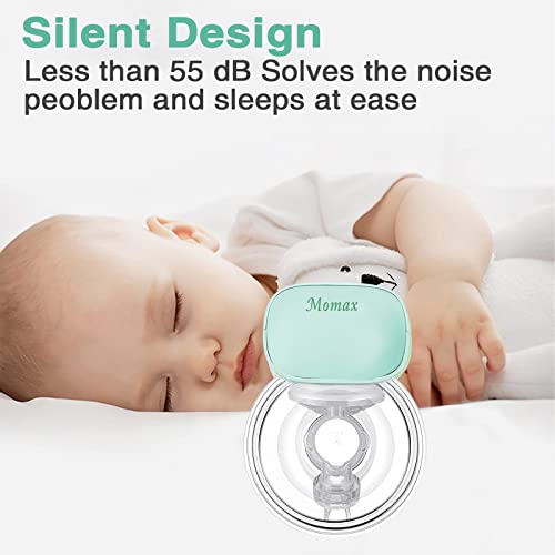 Hands Free Breast Pump - Wearable Breast Pump Electric,Portable Breast Milk Extractor & Collector, Silicone Breastfeeding Pumps,2 Modes 5 Adjustable Levels Rechargable Wireless Milk Pump for New Mom