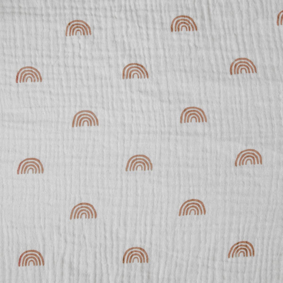 Chippi & Co Little Rainbow Tan Boho Muslin Cotton Fitted Crib Sheet for Baby Standard Size Mattress, boy and Girl Unisex Nursery Bedding 52x28x9''