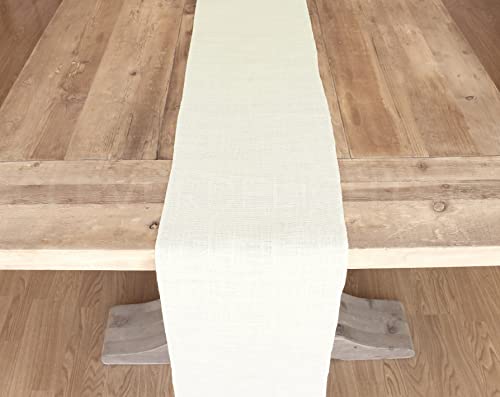 CleverDelights 12" Ivory Burlap Roll - Finished Edges - 5 Yards - Jute Burlap Fabric