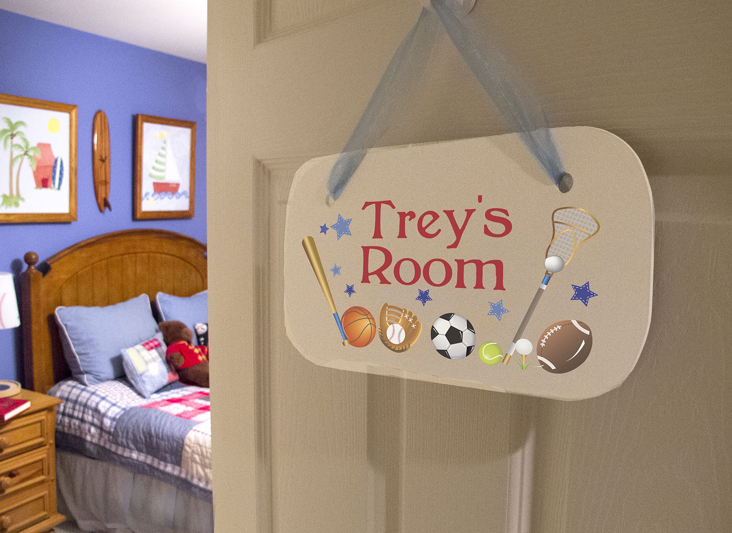 Personalized Rocket Door Hanger Plaque