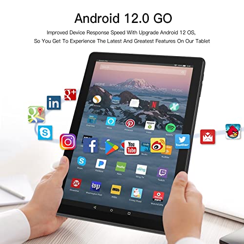 LVILLE Tablet 10.1 Inch Quad-Core 32GB Android 12 Tablets IPS HD Display 5000mAh Tablets (Black)