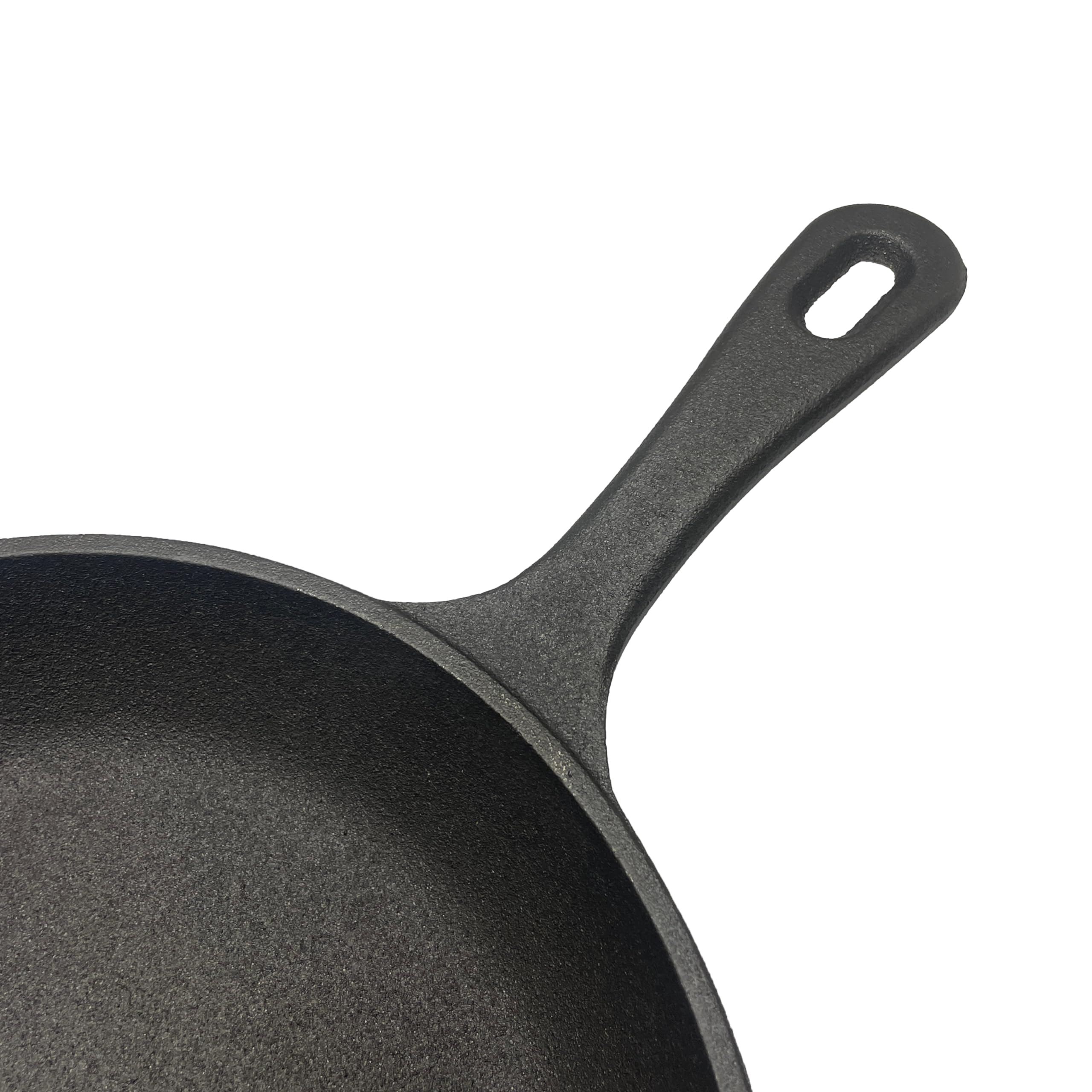 Cuisiland 10'' Pre-Seasoned Cast Iron Skillet - Grill Pan & Frying Pan with Handle - Versatile for Oven, Grill, Stovetop, BBQ, Kitchen, and Camping - New Rounded Edges for Easy Cleaning, Black