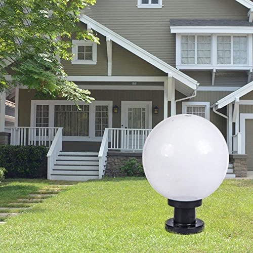 CZLZY Creative IP55 Waterproof Outdoor Globe Landscape Column Light Ball Post Lights E27 Street Light Aluminum Acrylic Pillar Table Lamp Courtyard Porch Gate Lawn Lighting