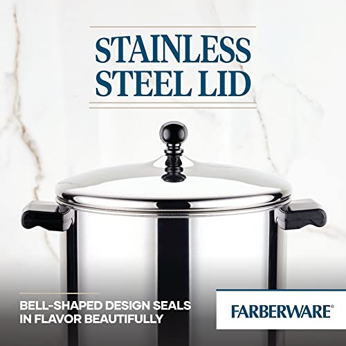Farberware Classic Stainless Steel Cookware Pots and Pans Set, 15-Piece,50049,Silver