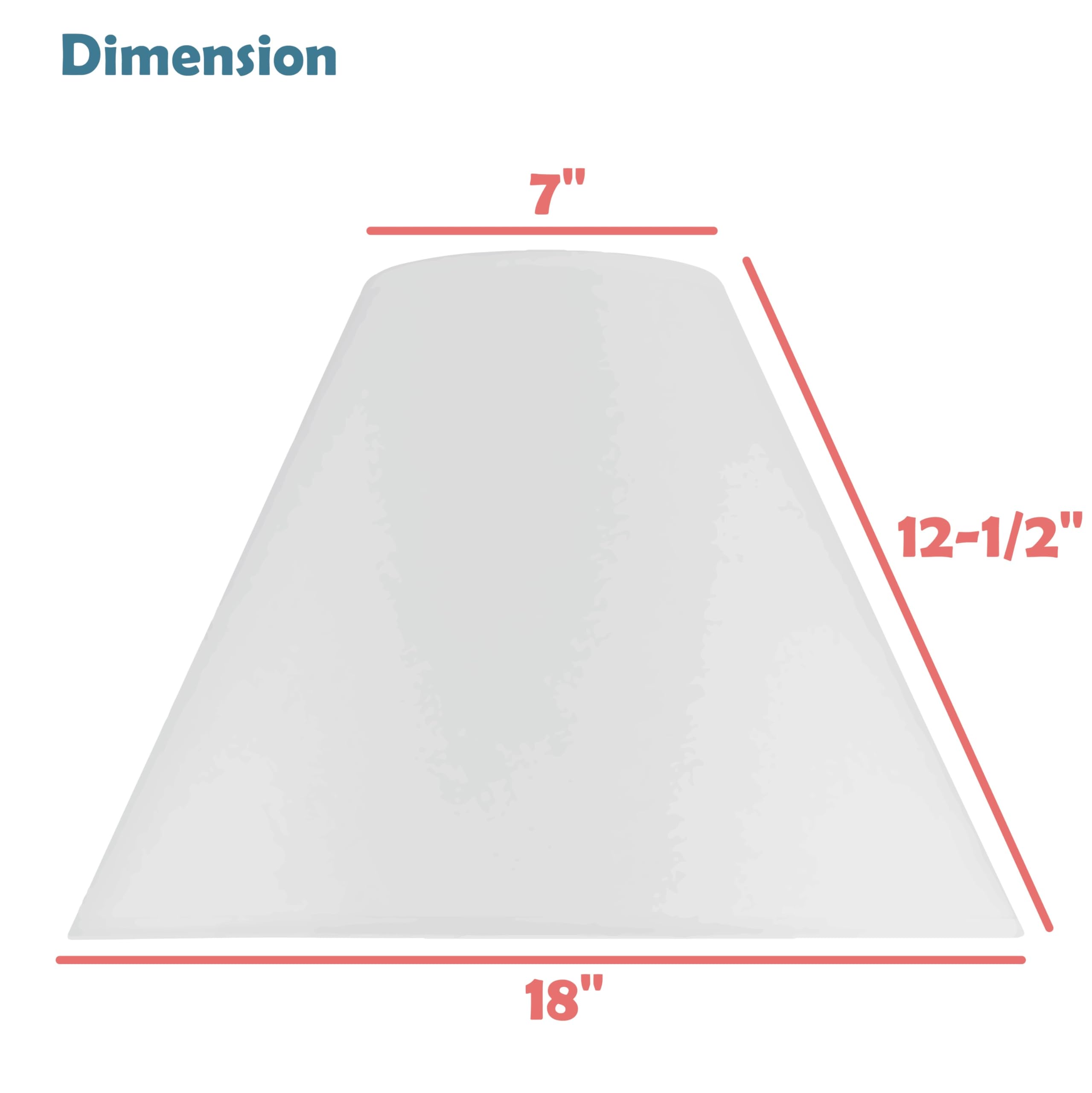 Aspen Creative 32773 Transitional Hardback Empire Shaped Construction Off White, 18" Wide (7" x 18" x 12 1/2") Spider Lamp Shade