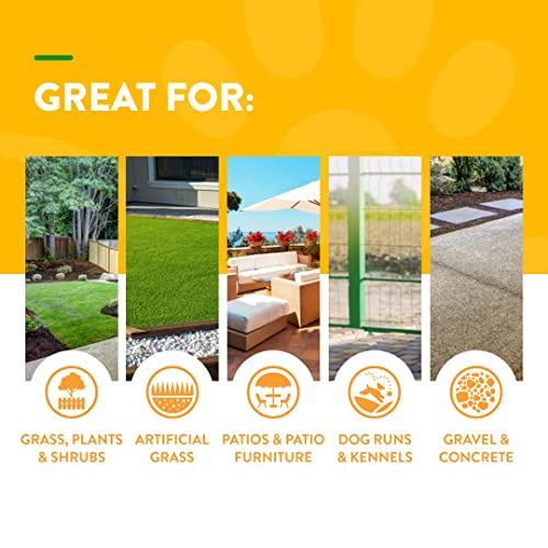NaturVet β Yard Odor Eliminator Plus Citronella Spray β Eliminate Stool and Urine Odors from Lawn and Yard β Designed for Use on Grass, Patios, Gravel, Concrete & More β 32oz with Hose Nozzle