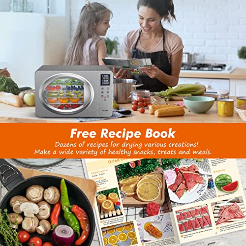 πππ©ππ«ππ Food Dehydrator for Jerky, Fruit, Meat, Veggies, Dog Treats, Herbs and Yogurt, 6 Stainless Steel Trays Food Dryer Machine with Digital Timer, Temperature Control & Safety Over Heat Protection