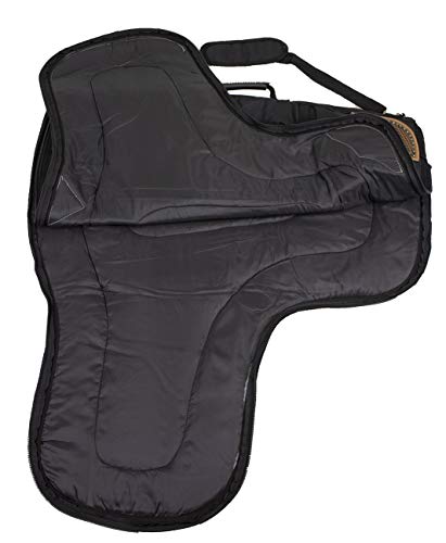 Tahoe Premium Durango Western Saddle Carry and Storage Bag with Three Layer Waterproof Padded Construction and Hand Tooled Basket Weave Leather Accents