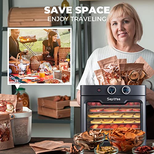 πππ©ππ«ππ Food Dehydrator for Jerky,8 Stainless Steel Dehydrator with 8.8ftΒ² Drying Space, Food Dryer Machine for Meat, Fruit, Beef, Herbs, and Pet Food with Adjustable Timer and 190Β°F Temperature