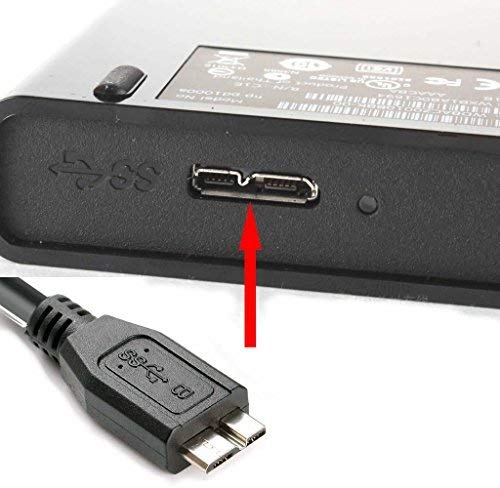 MaxLLTo USB 3.0 Power Charger Data SYNC Cable Cord for Toshiba External Hard Drive Disk 1tb 2tb 3tb, 3ft Long - Balck