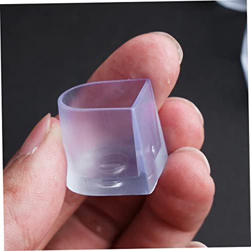 High Heel Chair Latin Heel Cover 16pcs Heel Repair Covers Antislip High Heel Pads High Heel Shoe Caps PVC Bagged Transparent Protection Plug Heel Protective Covers Dance Heel Cover