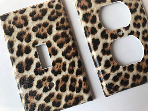 Leopard Light Switch Cover - Various Size Light Switchplates Offered
