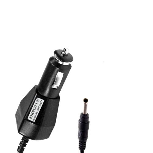 KHOI1971 CAR Charger Adapter Compatible with Garmin RINO Grey Black-Trim 530HCX 530 (Round Power TIP Connector -USE with The Battery Clip