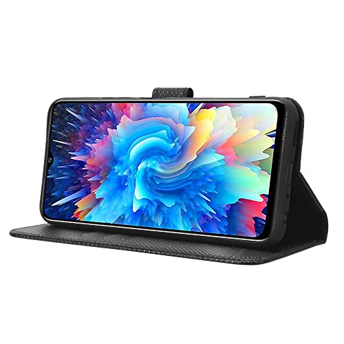 Elubugod Case for Infinix Hot 20 5G Leather Case Cover,PU Leather flip Cover Case for Infinix Hot 20 5G X666B Case Cover Black