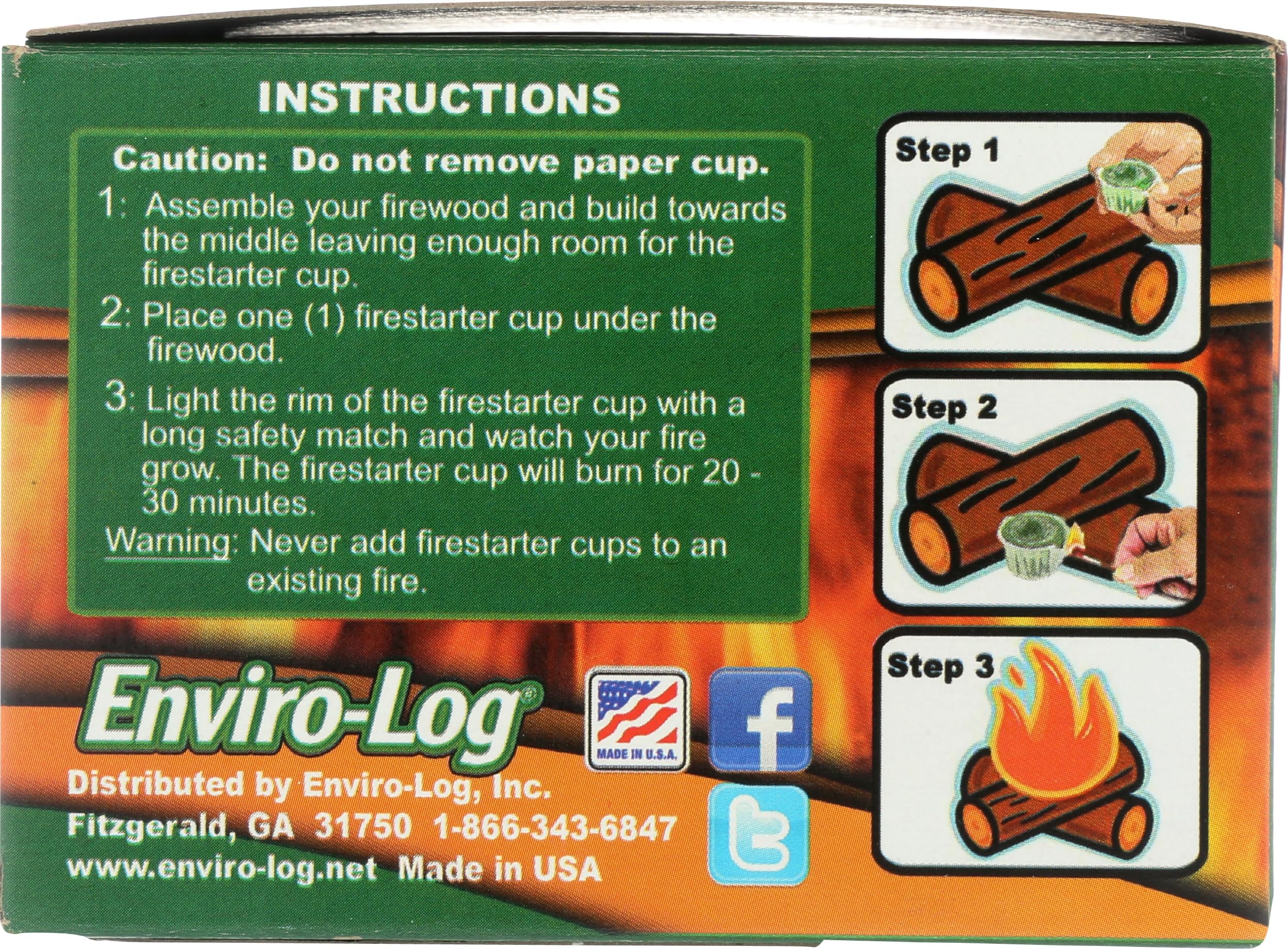 Fire Starter,Cup,8 Count by Enviro-Log