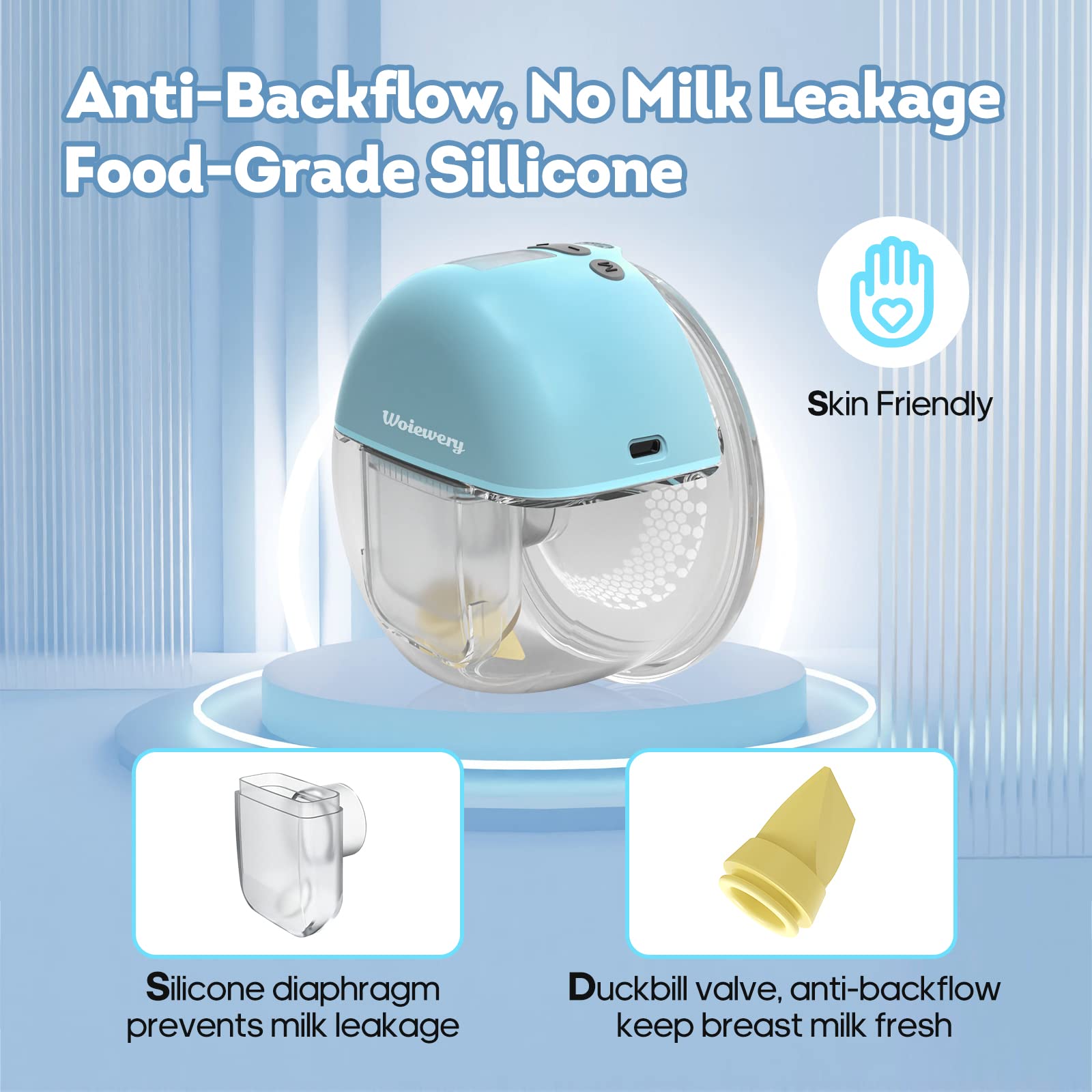 Breast Pump - Double Wearable Electric Breast Pump,Low Noise&Hands-Free Breast Pump,Rechargeable Portable 2pc with Massage and Pumping Mode,9 Levels,LCD Display Memory Function,24mm Flang