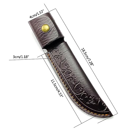 BOGEEL Pocket Sheath Handmade Pouches Leathers Holsters Straight Holder Outdoor Carry Sheath Tool Easy to Use