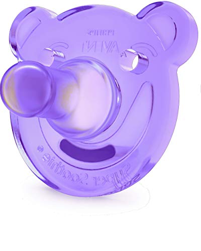 Philips AVENT Soothie Shapes Pacifier, Pink/Purple, 3-18 Months, 2 Pack, SCF194/05