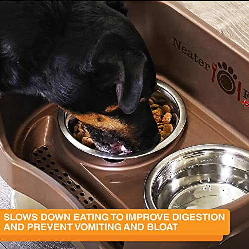 Neater Pet Brands Stainless Steel Slow Feed Bowl (3 Cup) - Fits in Large Neater Feeders and Most 2 Quart Feeders