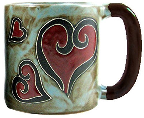Mara Stoneware Mug - Hearts - 16 oz
