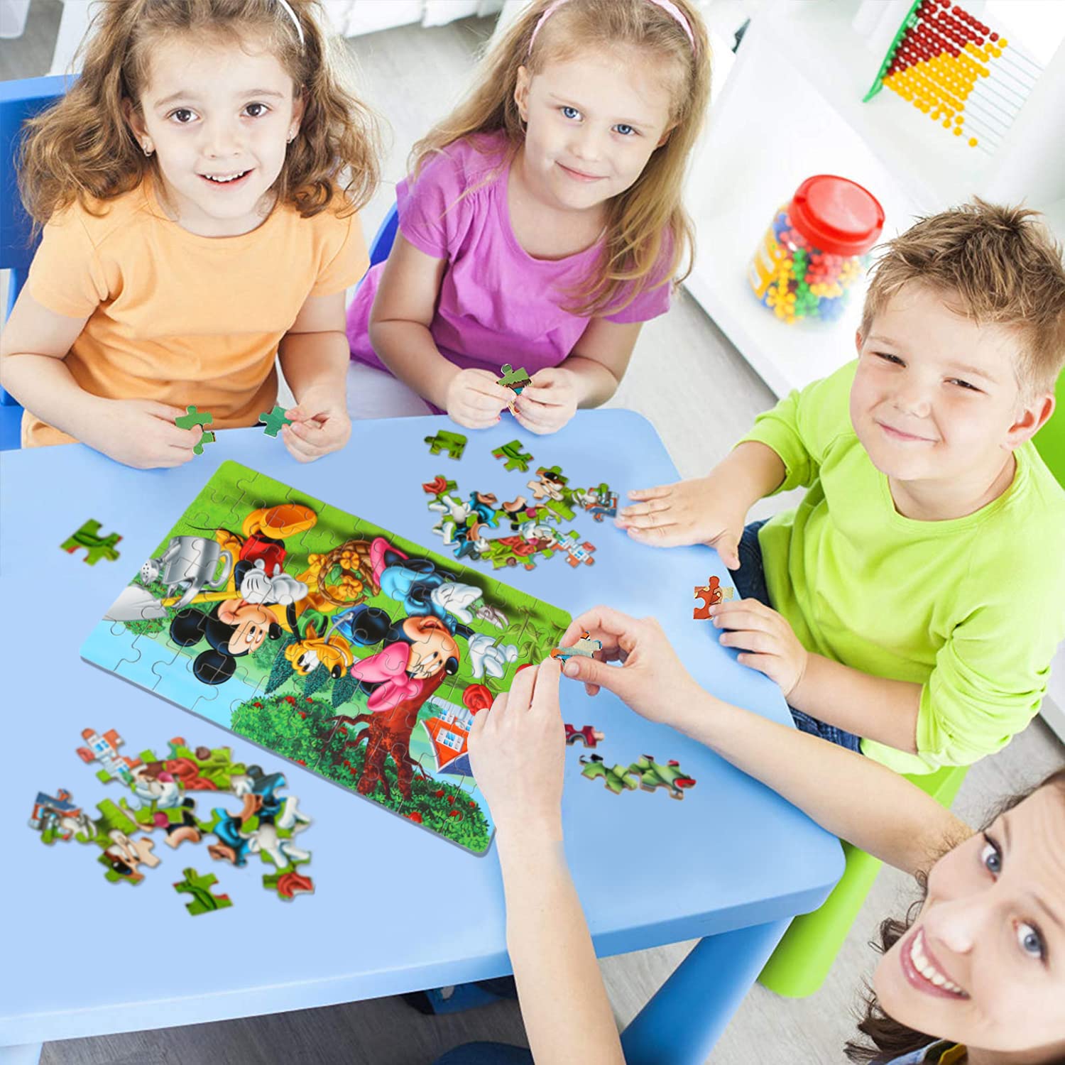 LELEMON Puzzles for Kids Ages 4-8,60 Piece Puzzles for Kids Ages 3-5,Jigsaw Puzzles Kids Puzzles in Metal Box,Educational Puzzle Games Puzzle Toys