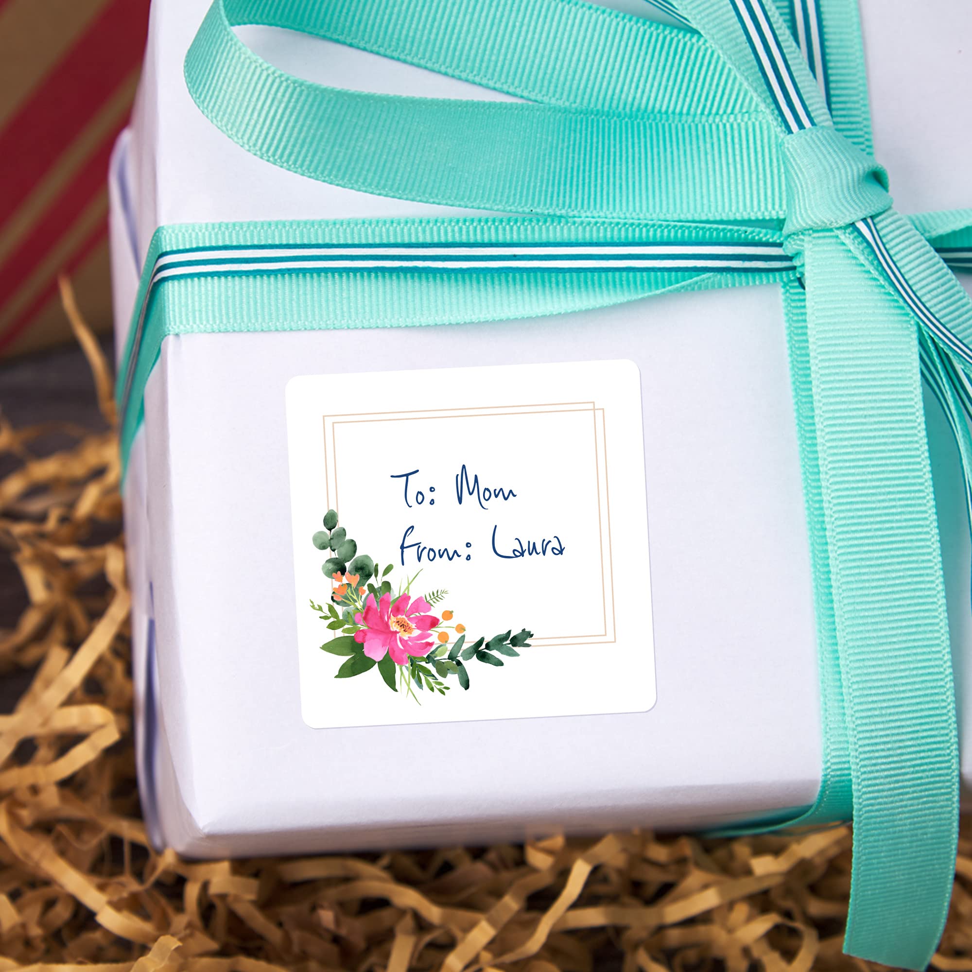Avery Matte White Square Labels with Sure Feed, 2.5" x 2.5", 225 Matte White Printable Labels