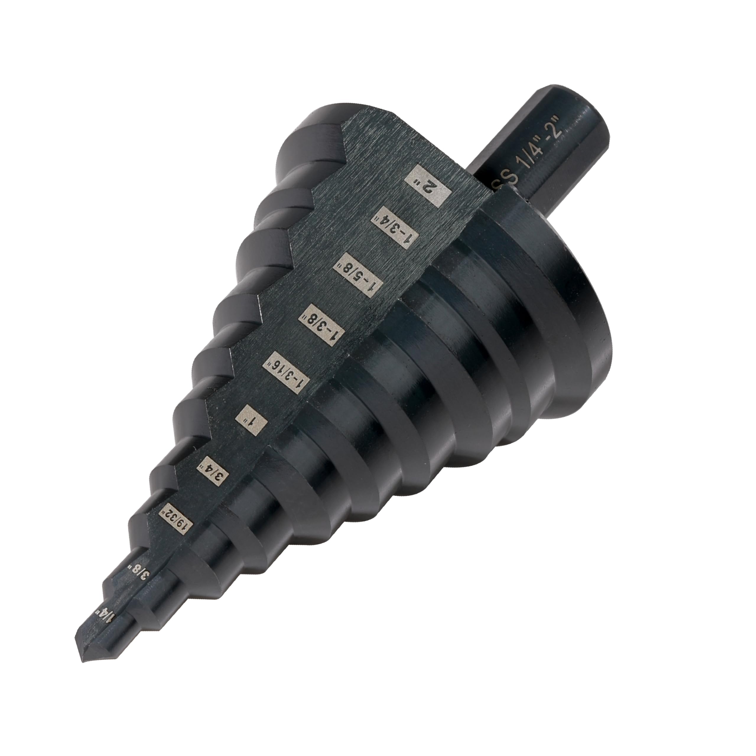 Jerax tools 1/4" - 2" Large High Speed Steel Step Drill bits, Doubles Flutes Large Step Bits for Hole Drilling in Iron, Copper, Aluminum, Wood, Plasticā¦