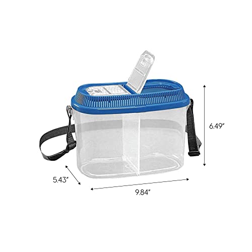 IRIS USA Small Animal Insect Habitat Bug Cage with Shoulder Strap, Clear (301400)