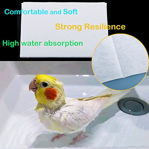 DQITJ 10 Pcs Guinea Pig Disposable Bath Towels, Small Animal Bird Parrot Portable Bath Cloths Ultra Water Absorbent (15.7" L x 11.8" W)
