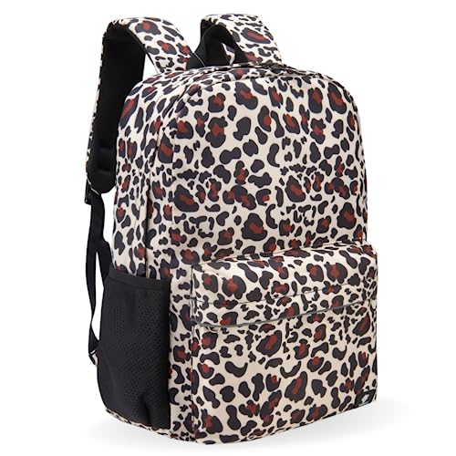 Fenrici Cheetah Backpack for Girls, Teens, Women, Girl's Backpack, Kids' School Bookbags with Padded Laptop Compartment, Cheetah, Animal Print, 17 Inch