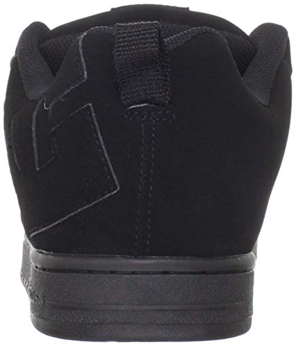 DC mens Court Graffik Casual Skate Shoe, Black/Black/Black, 9.5 US