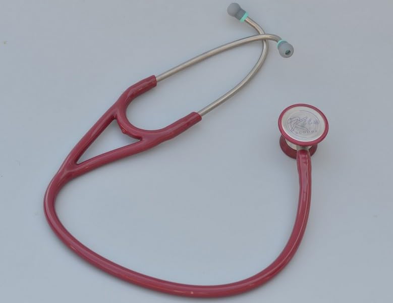 Kila Scopes Bell Stethoscope - Professional Dual Head Bell Cardiology & Diagnostic Stethoscope for Doctors and Nurses - with Accessories K770 Burgundy