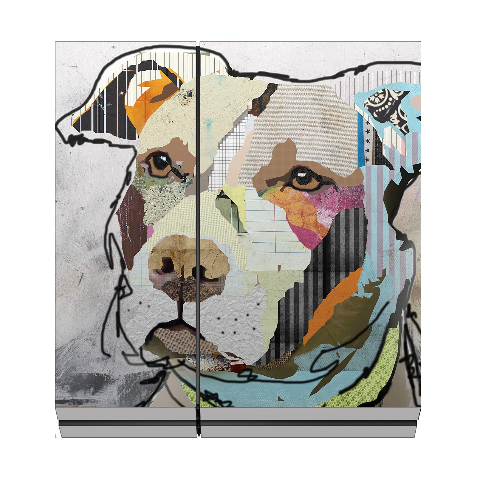 Head Case Designs Officially Licensed Michel Keck Pitbull Art Mix Matte Vinyl Sticker Gaming Skin Case Cover Compatible With Sony PlayStation 4 PS4 Console and DualShock 4 Controller Bundle