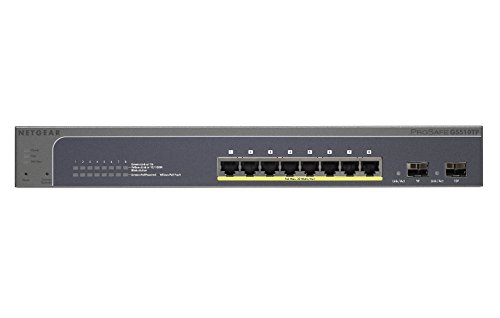NETGEAR 8-Port Gigabit Smart Managed Pro Switch, PoE+, 130w, ProSAFE Lifetime Protection (GS510TP) (GS510TP-100NAS)