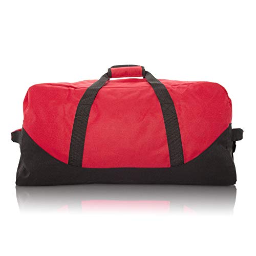 DALIX 25" Big Adventure Large Gym Sports Duffle Bag in Red