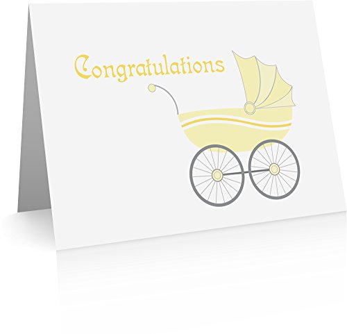 New Baby Congratulations Greeting Cards (12 Foldover Cards and Envelopes) New Baby Cards